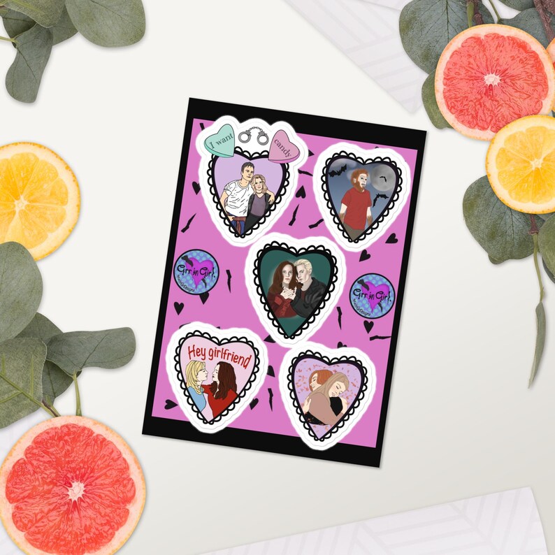 Buffy the Vampire Slayer Sticker Sheet: My Buffy Valentine, Giles and ...