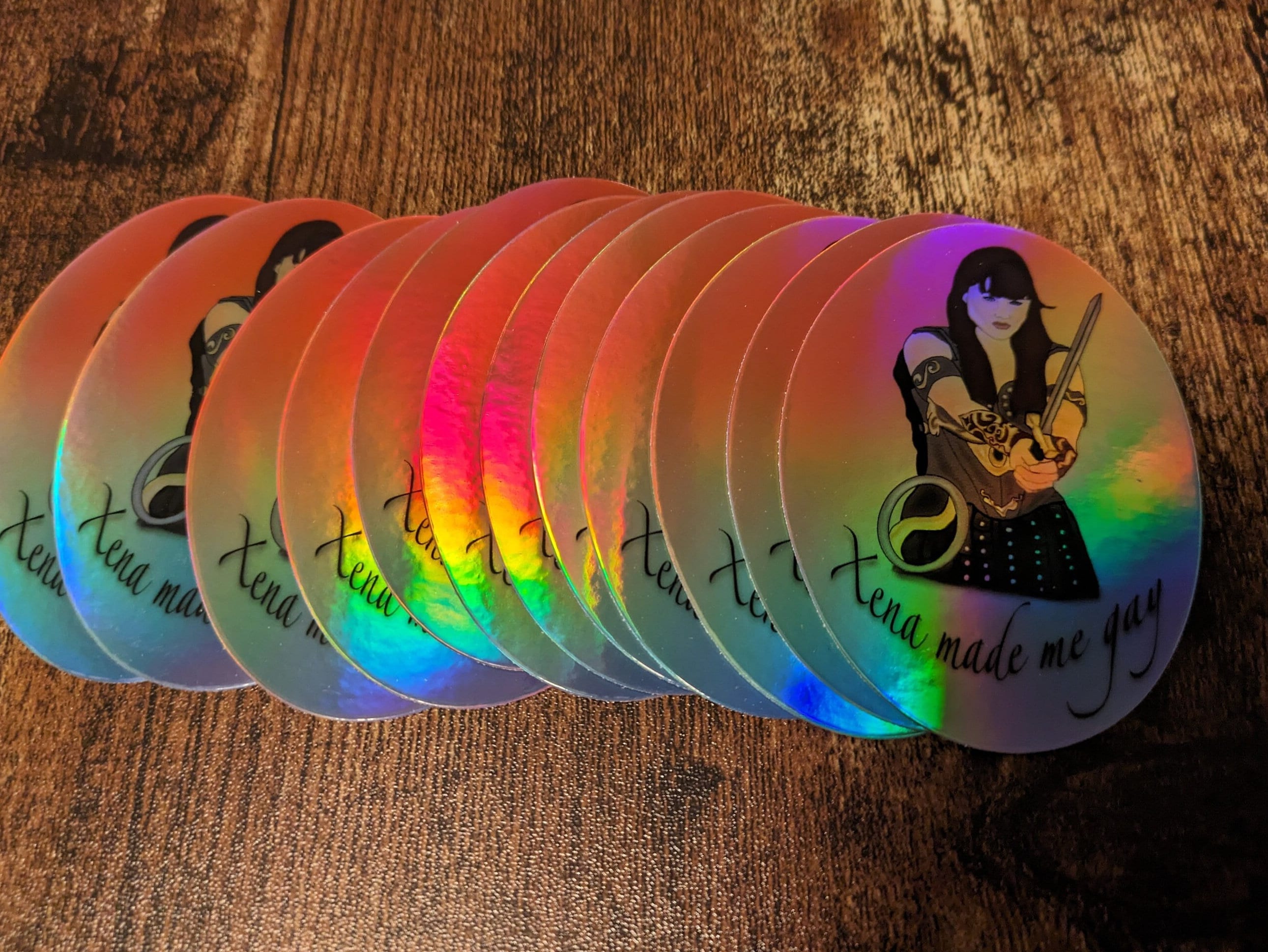 Xena Warrior Princess Lucy Lawless Xena Made Me Gay Holographic Rainbow ...