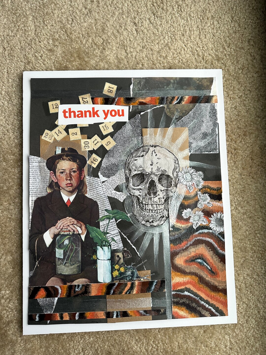 Thank You- Original Collage - Etsy