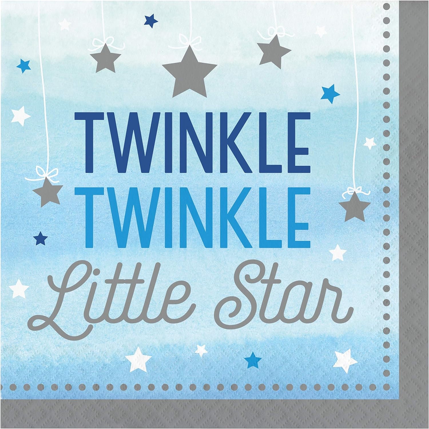 Twinkle Twinkle Little Star Blue Party Supplies Pack for 16 Guests ...