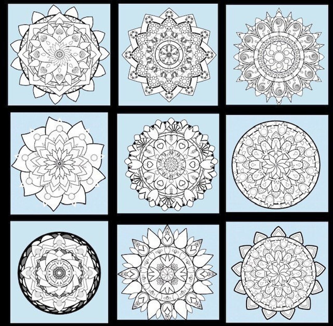 10 Unique Printable Mandalas for Coloring - Etsy