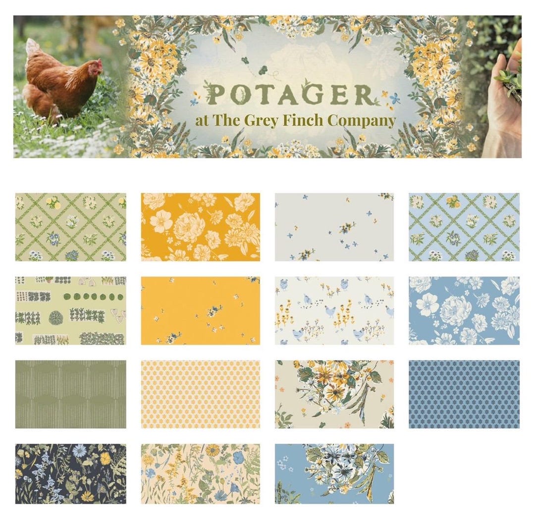 Potager Collection Bundle - 15 Fabrics - by Sharon Holland - Art Gallery Fabrics - Etsy