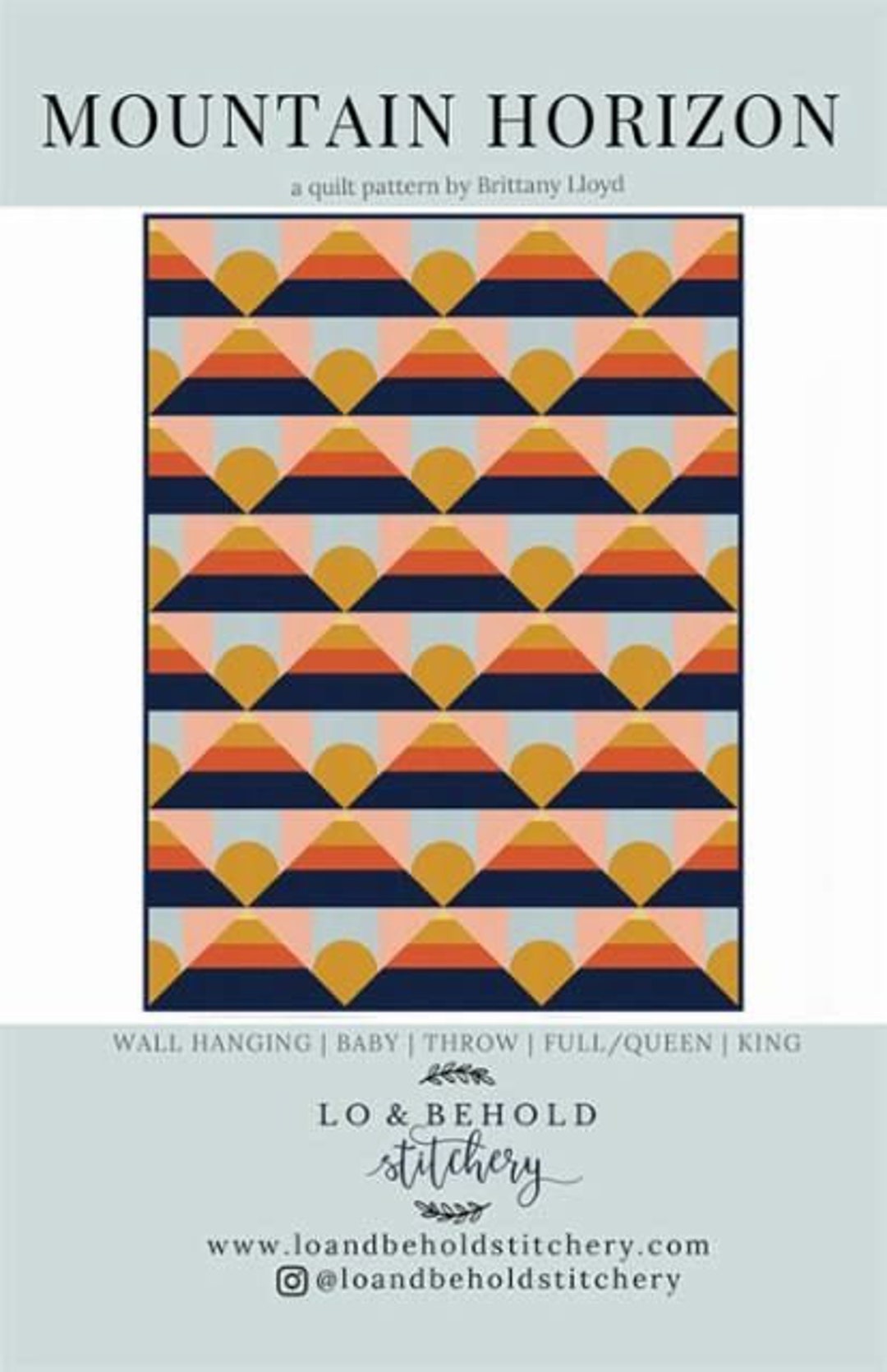 Mountain Horizon Quilt Pattern by Lo & Behold Stitchery (paper Only) - Etsy