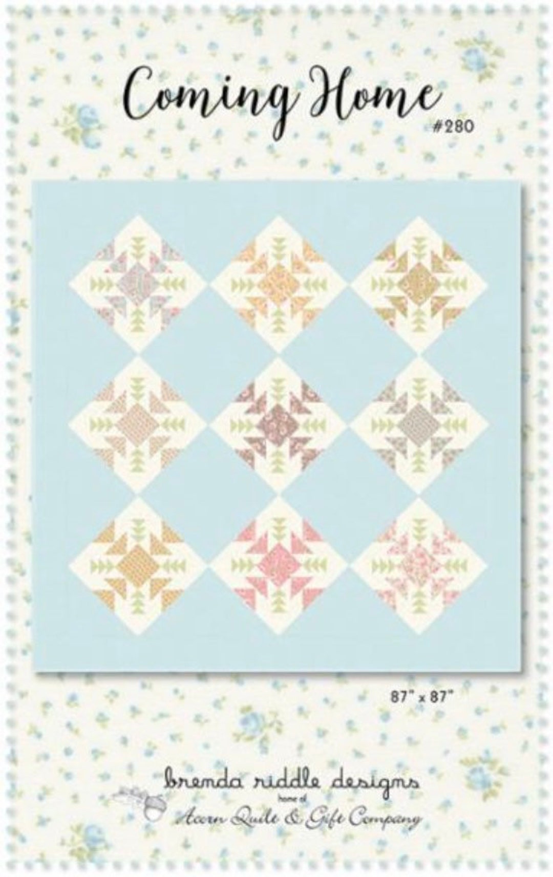 Coming Home Quilt Pattern by Brenda Riddle for Acorn Quilting (paper ...