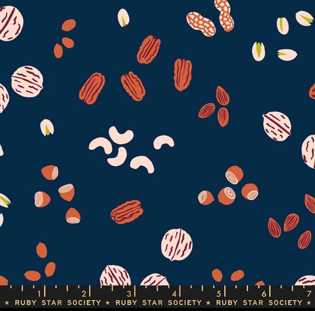 Smol Kims Knuts Navy - Ruby Star Society - Moda - 100% Cotton - Etsy