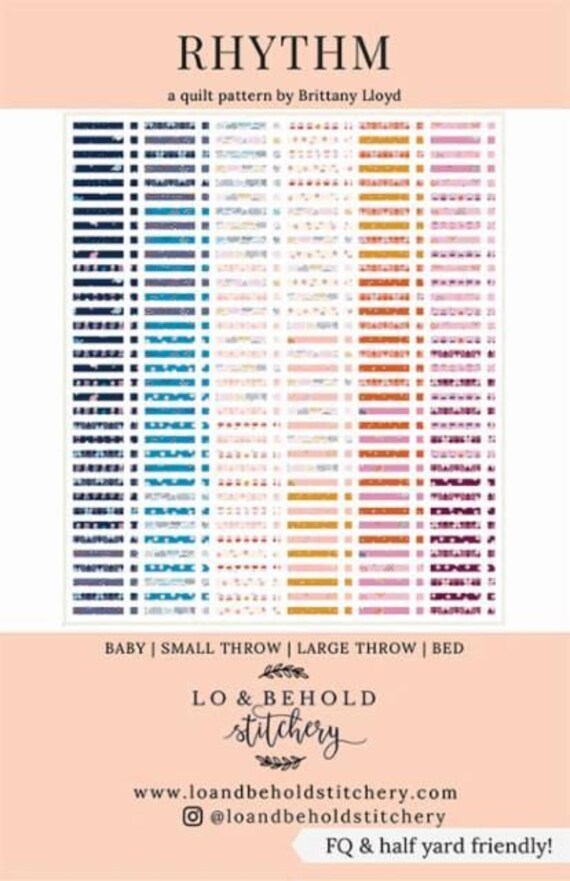 Rhythm quilt pattern by Lo & Behold Stitchery paper only | Etsy