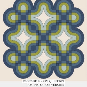 Cascade Bloom Quilt Kit - Pattern by Toad & Sew - Etsy