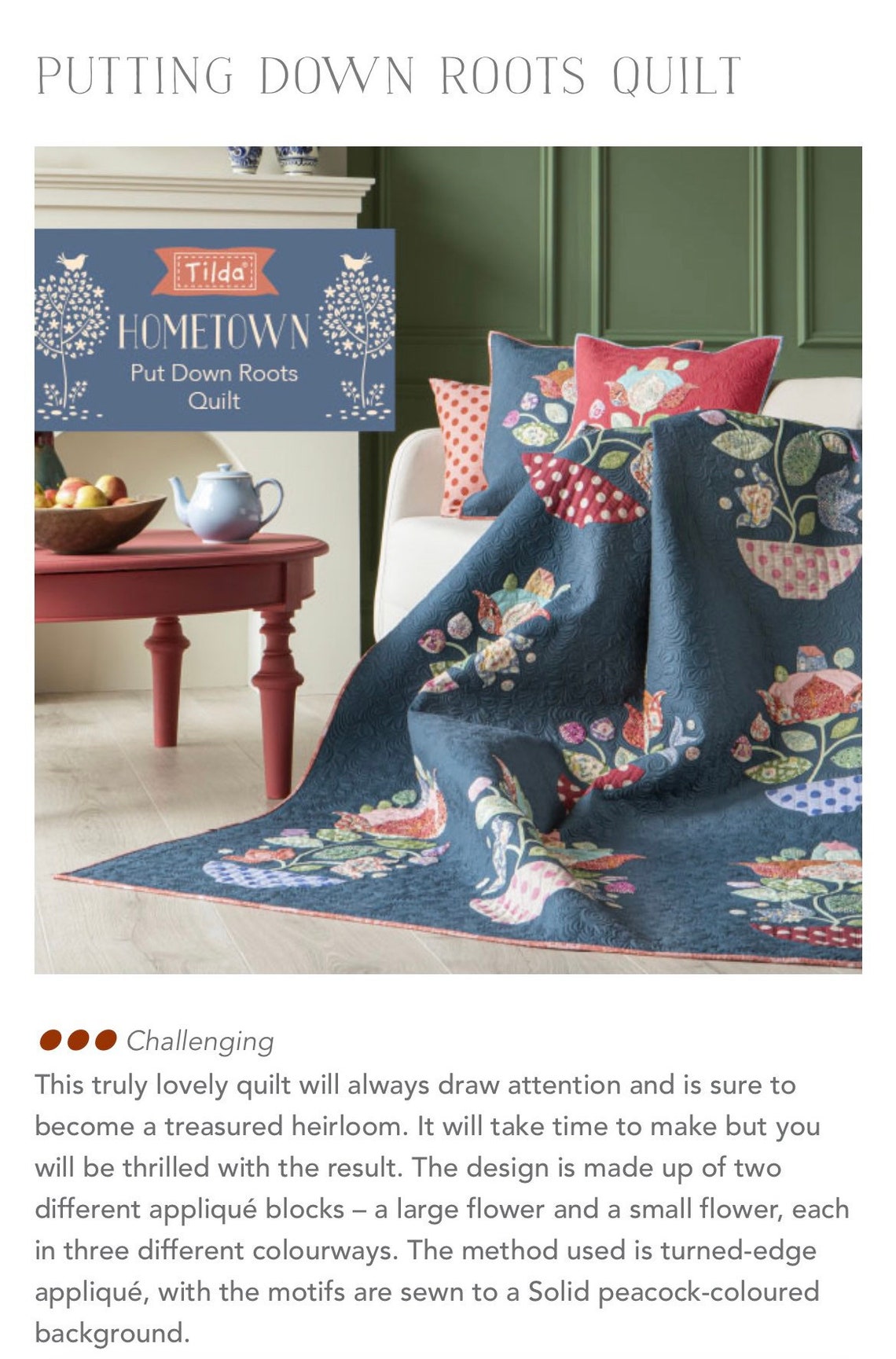 Put Down Roots Quilt Kit Tilda - Etsy