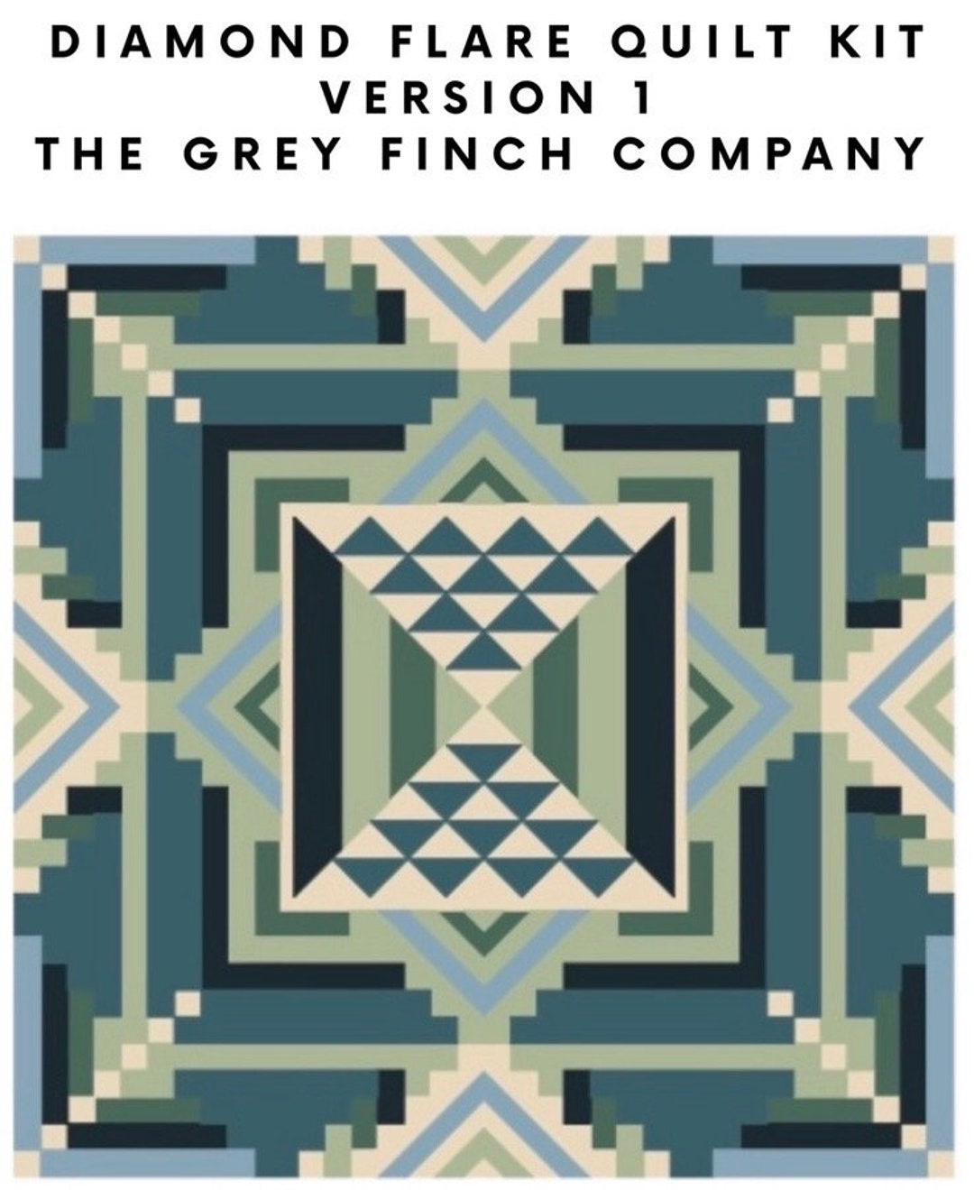 Diamond Flare Quilt Kit - Pattern by Toad & Sew - Etsy