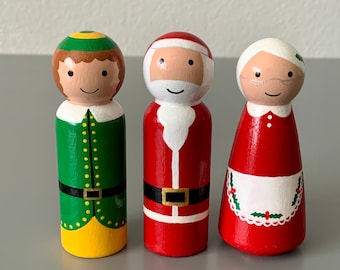 Christmas Peg Doll | Etsy