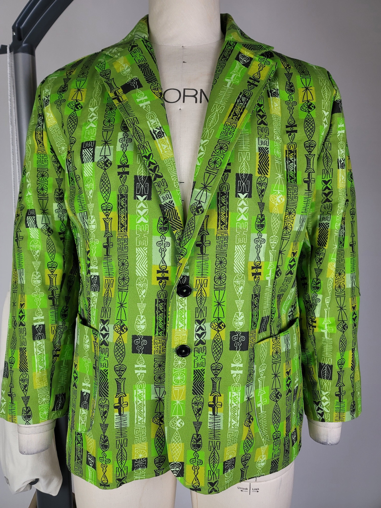 Green Apple Tiki Beads Island Blazer Jacket - Made to Order - Etsy