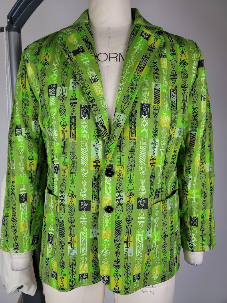Green Apple Tiki Beads Island Blazer Jacket - Made to Order - Etsy