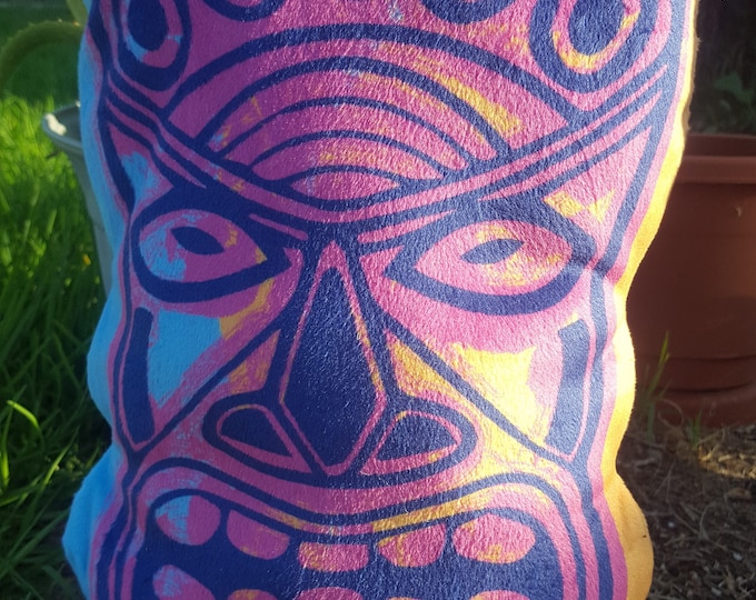 Eco-friendly Tiki Plush Pillow Ships Immediately - Etsy