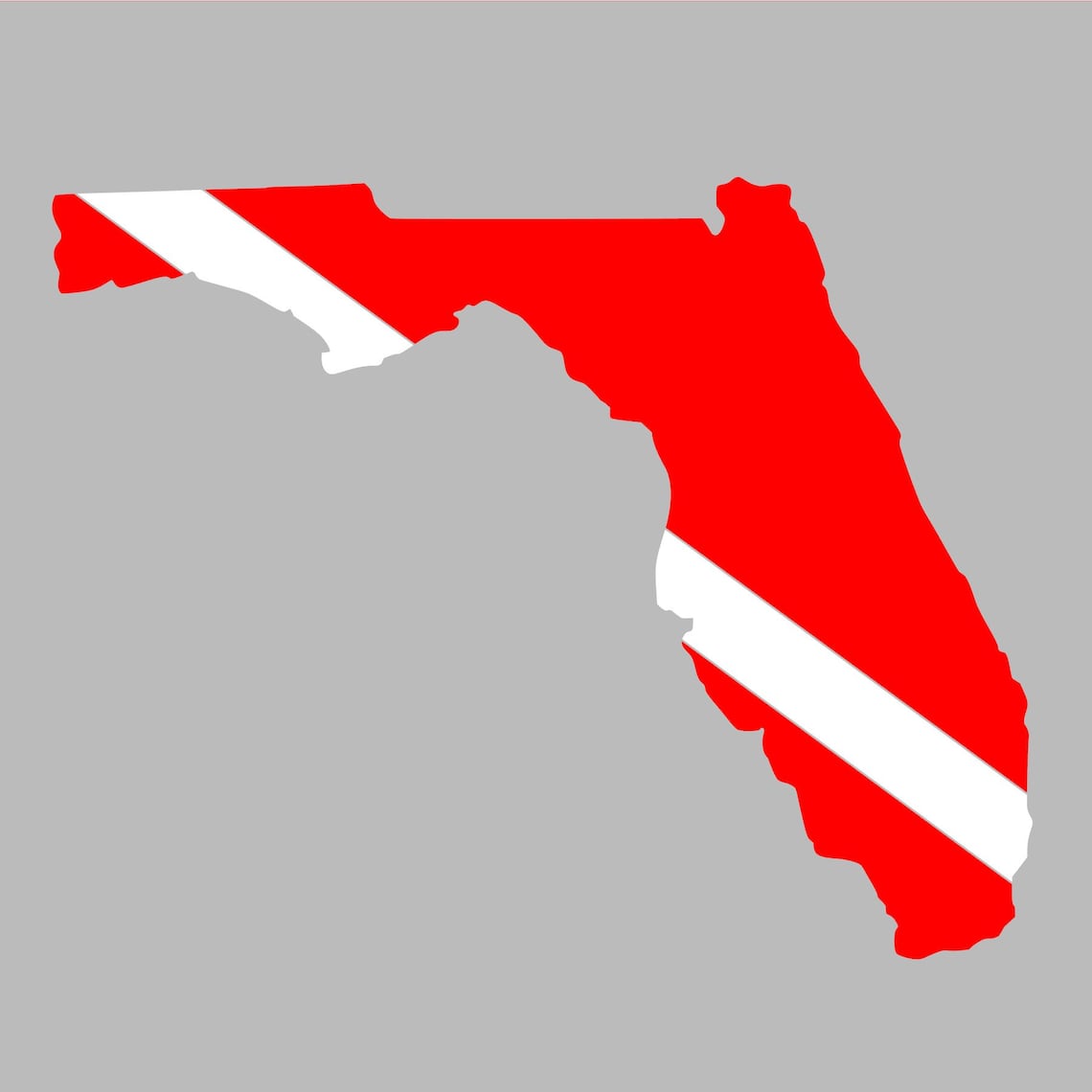 Dive Flag Florida Vinyl Decal - Etsy