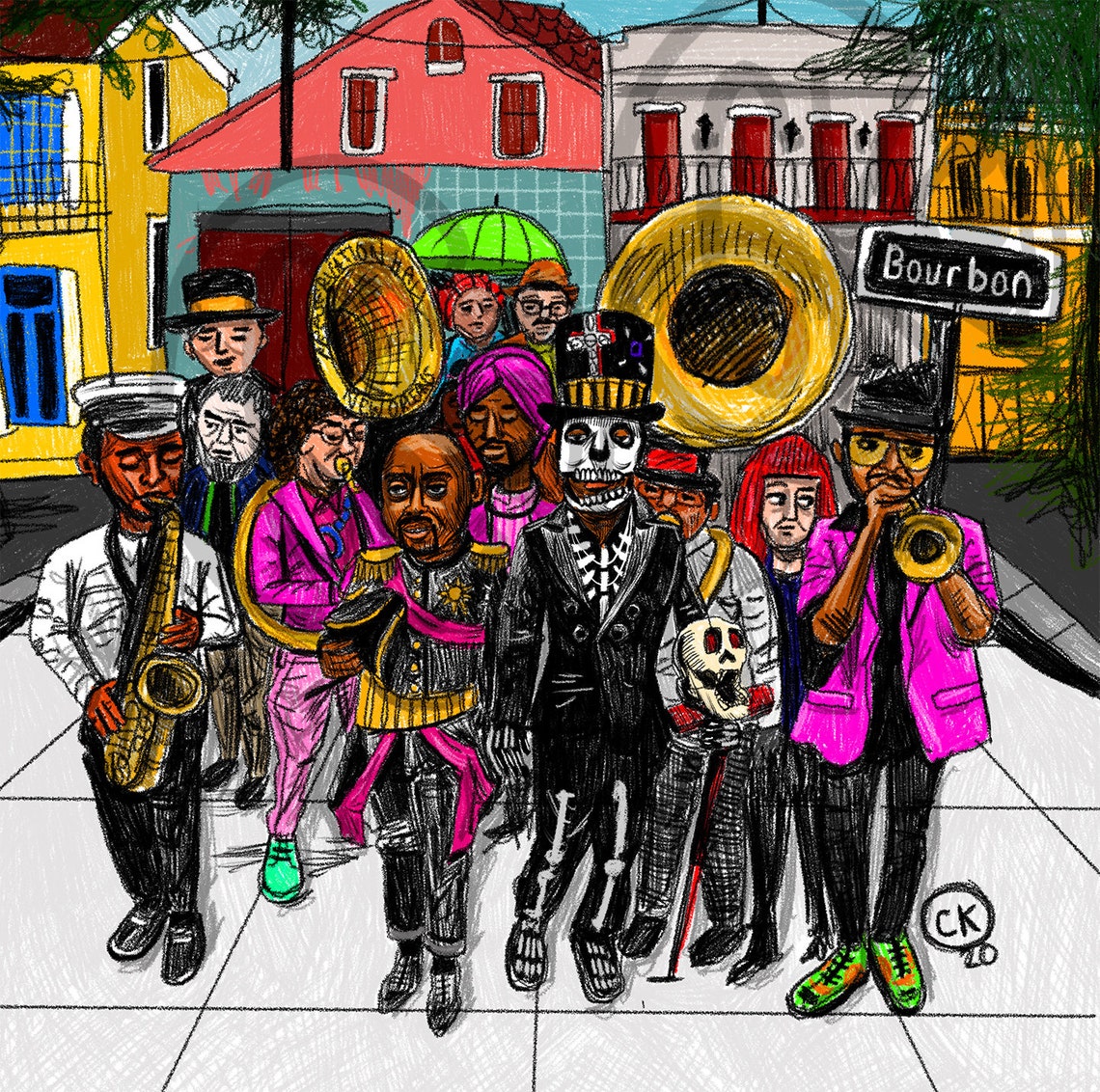 Limited Edition New Orleans Jazz Funeral Print - Etsy