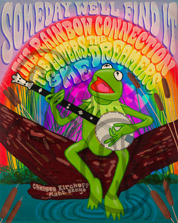 Kermit and the Muppet Show Trio Greeting Card Art Print - Etsy