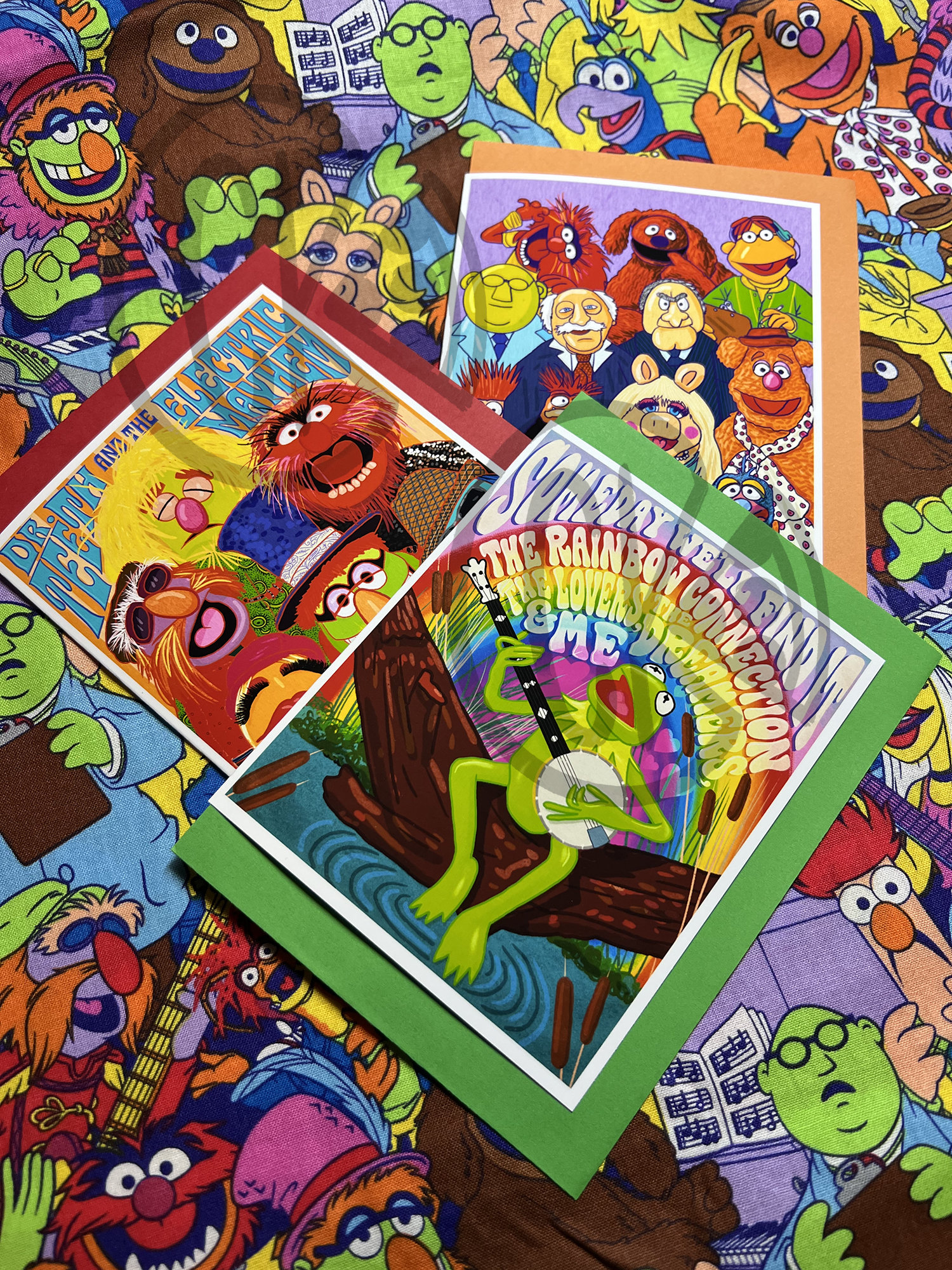 Kermit and the Muppet Show Trio Greeting Card Art Print - Etsy