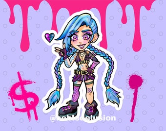 Jinx Laptop Sticker - Etsy