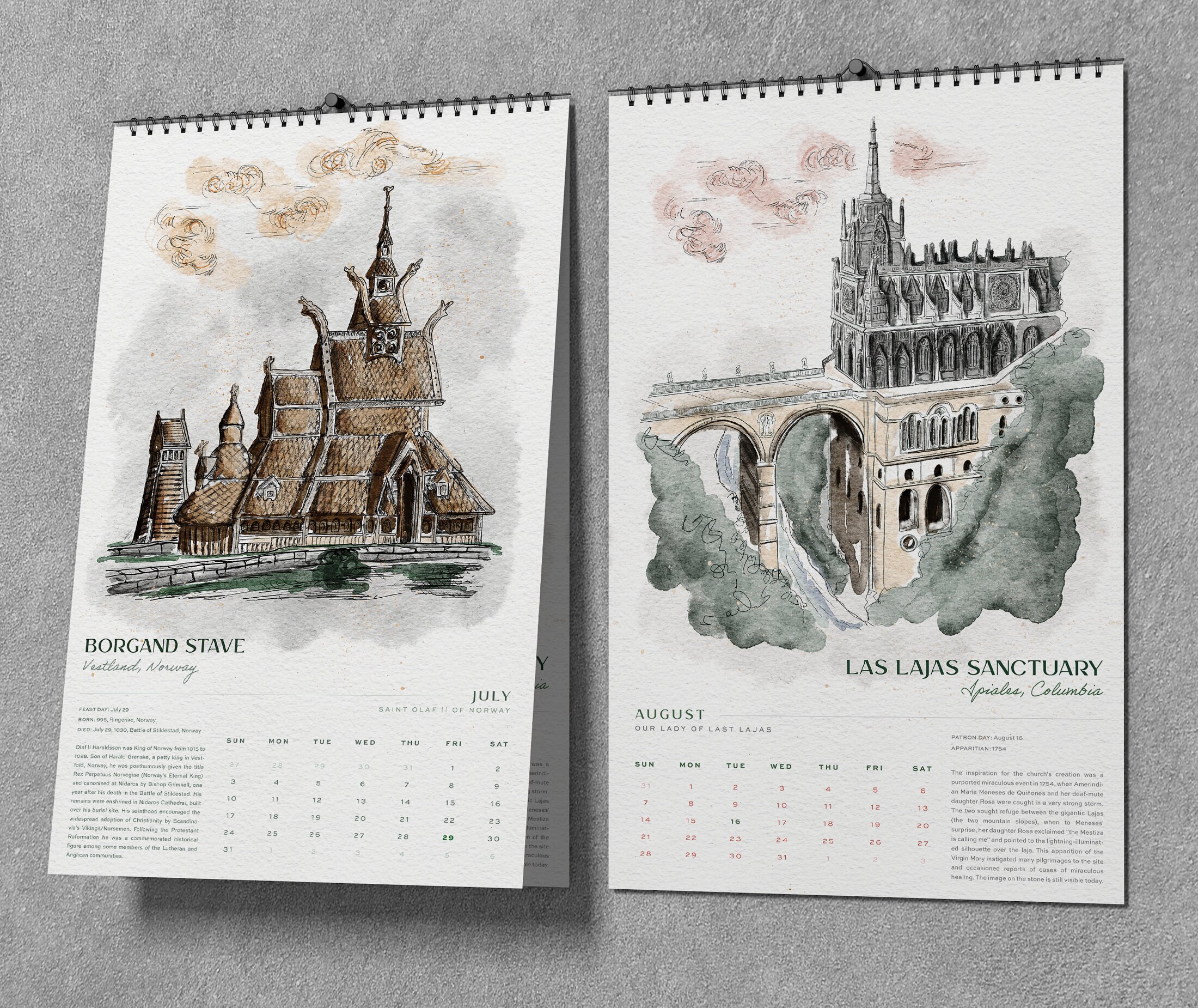 2026 Church Architecture & Feast Day Calendar - Etsy