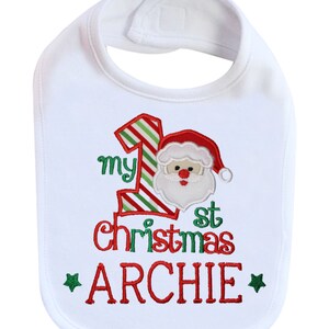 First Holiday Bibs 3 Holiday Bib Set, 1st Thanksgiving, 1st Christmas ...