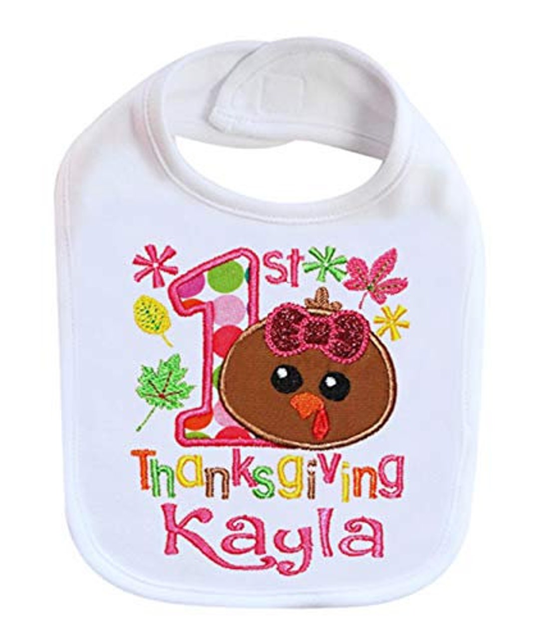 Thanksgiving Turkey Face Bib Personalized With Baby Custom Name - Etsy