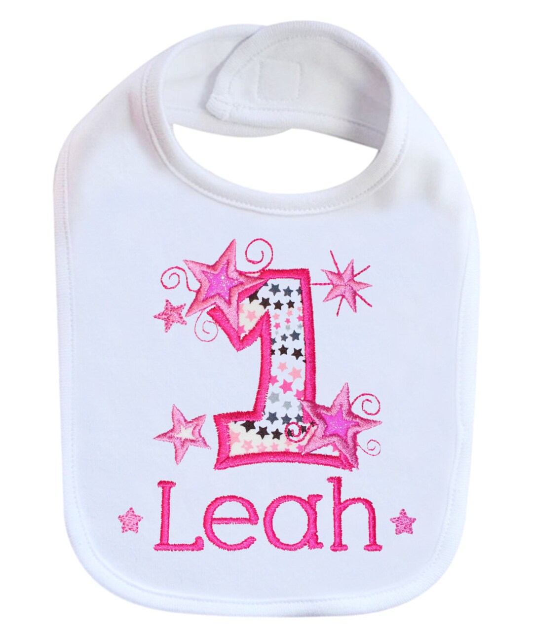 First Birthday Bib for Baby Girl Personalized With Custom Name - Etsy