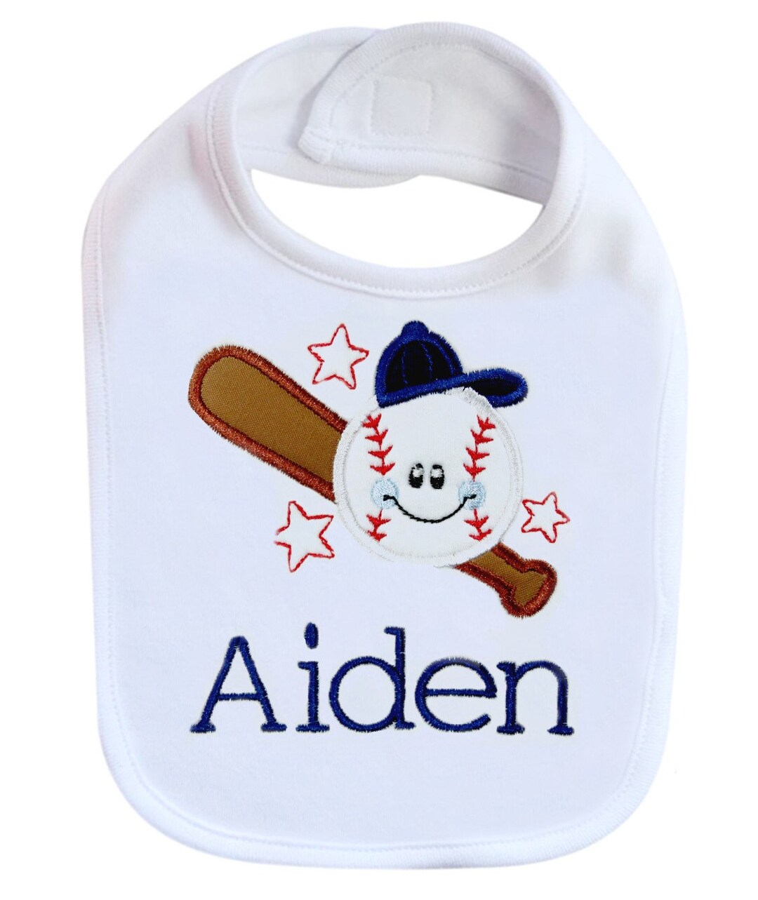 Baby Boy Happy BASEBALL Bib With Personalized With Baby Name - Etsy