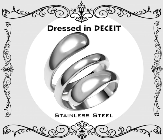 Wrap Around Bold Wide Band Statement High Polished Stainless - Etsy