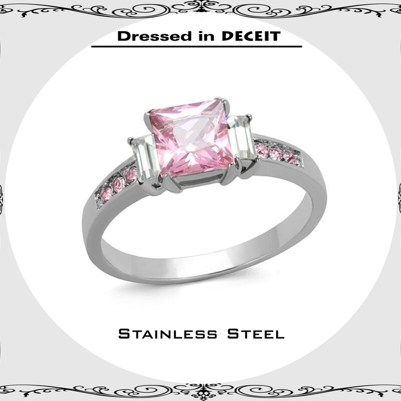 Pink Cz Ring - Etsy