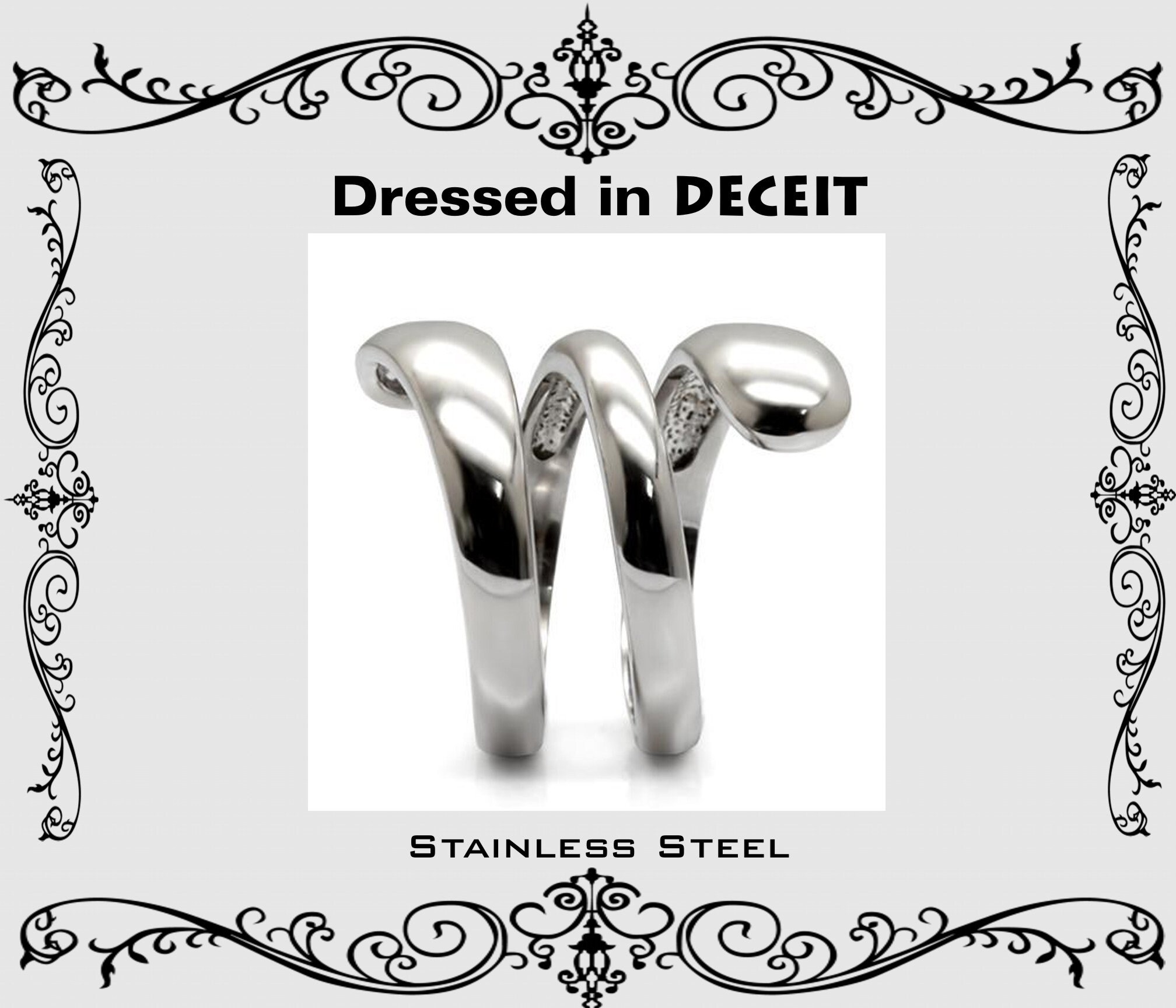 Wrap Around Bold Wide Band Statement High Polished Stainless | Etsy