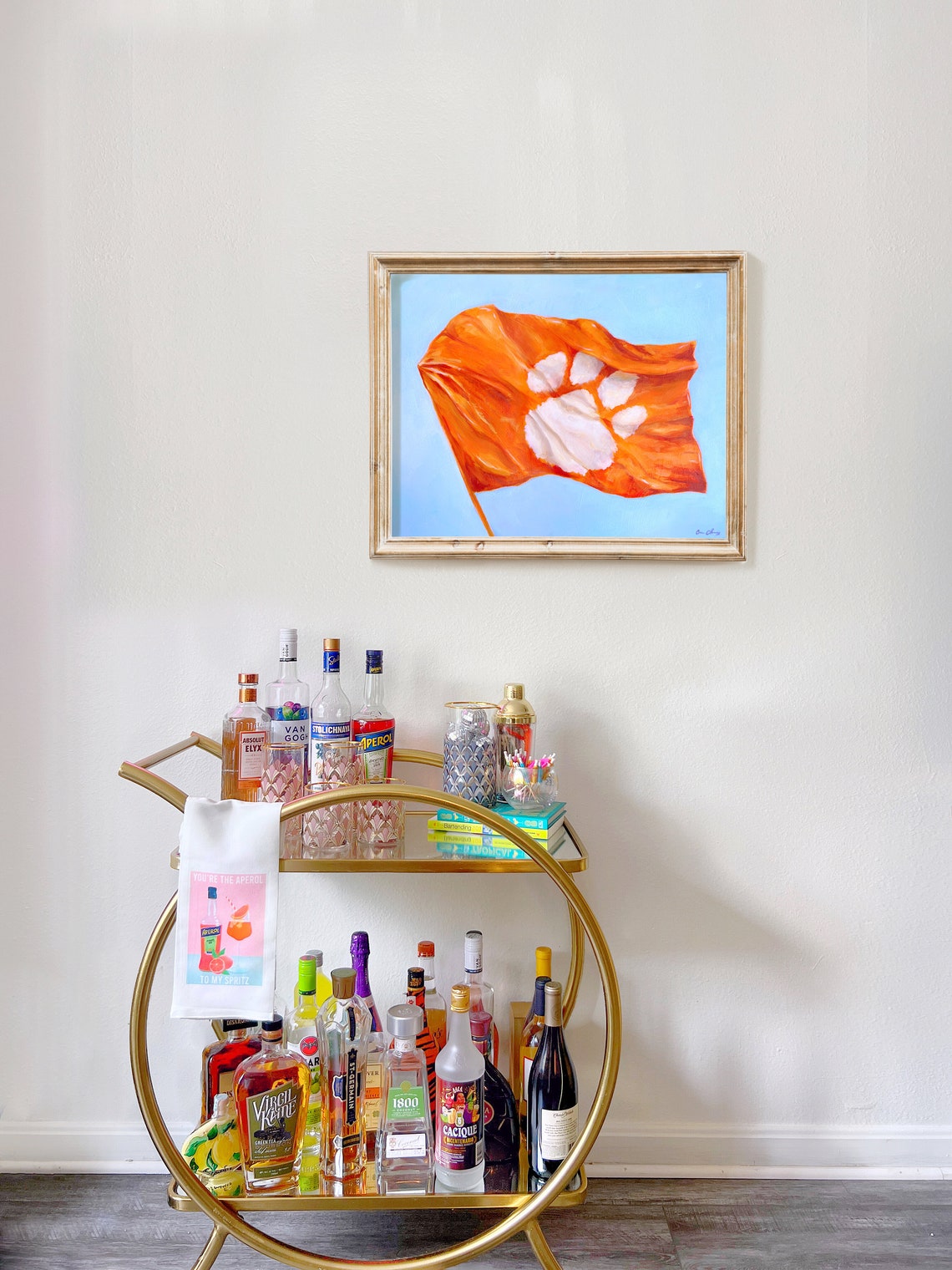 Clemson Flag Original Oil Painting Fine Art Print | Clemson Gameday ...