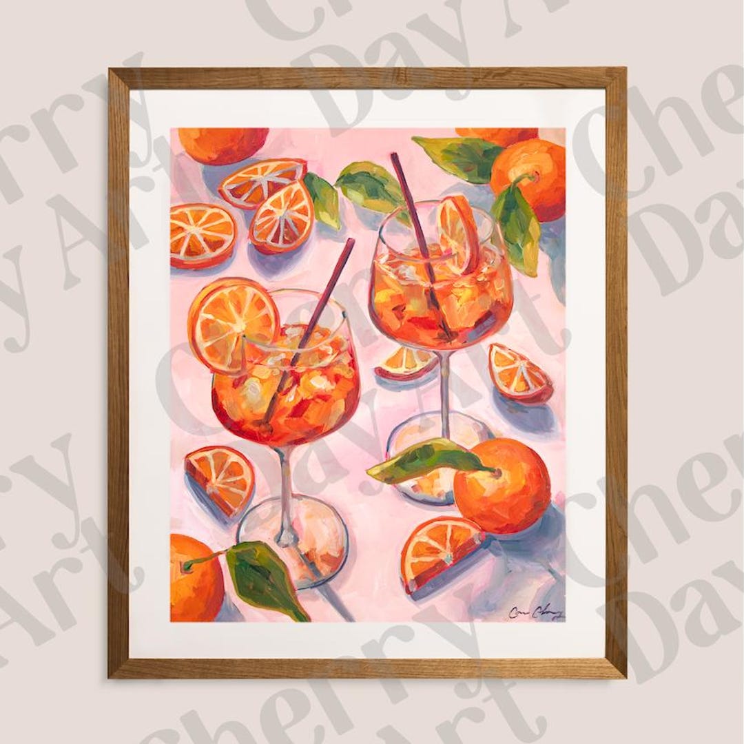 Sunset Spritz Original Oil Painting Fine Art Print | Original Art Print ...
