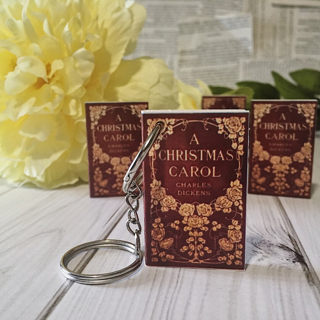 A CHRISTMAS CAROL Mini Book Keychain Bookish Gifts Charles Dickens ...