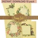 Printable Vintage Floral Frame Ten Pack Instant Download Victorian ...