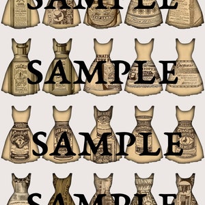 Vintage Ephemera Advertisements Repurposed Into Dresses and - Etsy