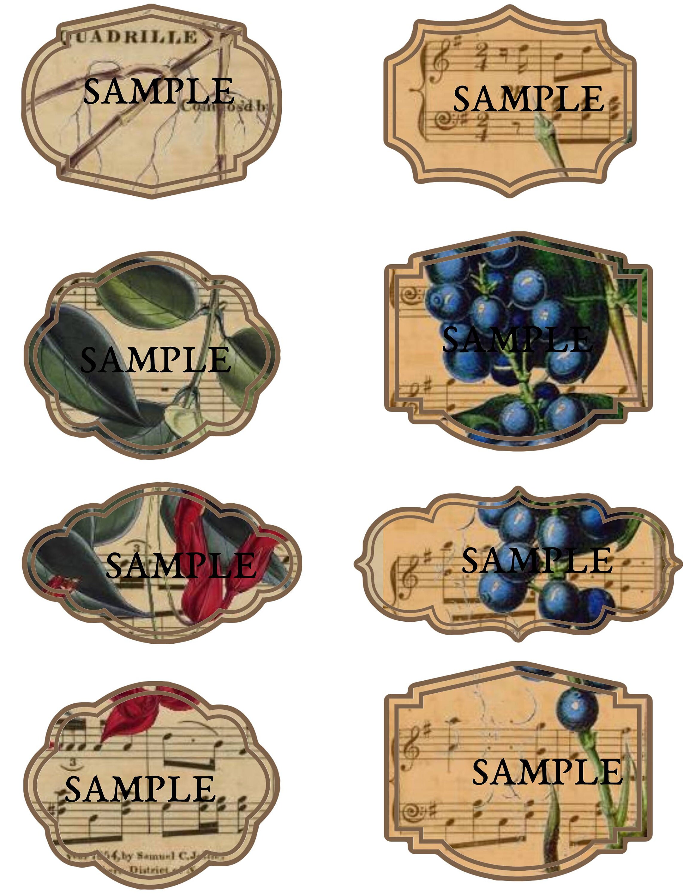 Aged Sheet Music and Botanical Labels AND Rococo Labels to Add Vintage ...
