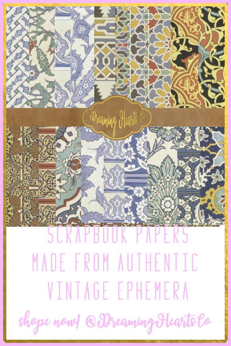 Vintage Arabesque Patterns for Your Junk Journal Scrapbook - Etsy