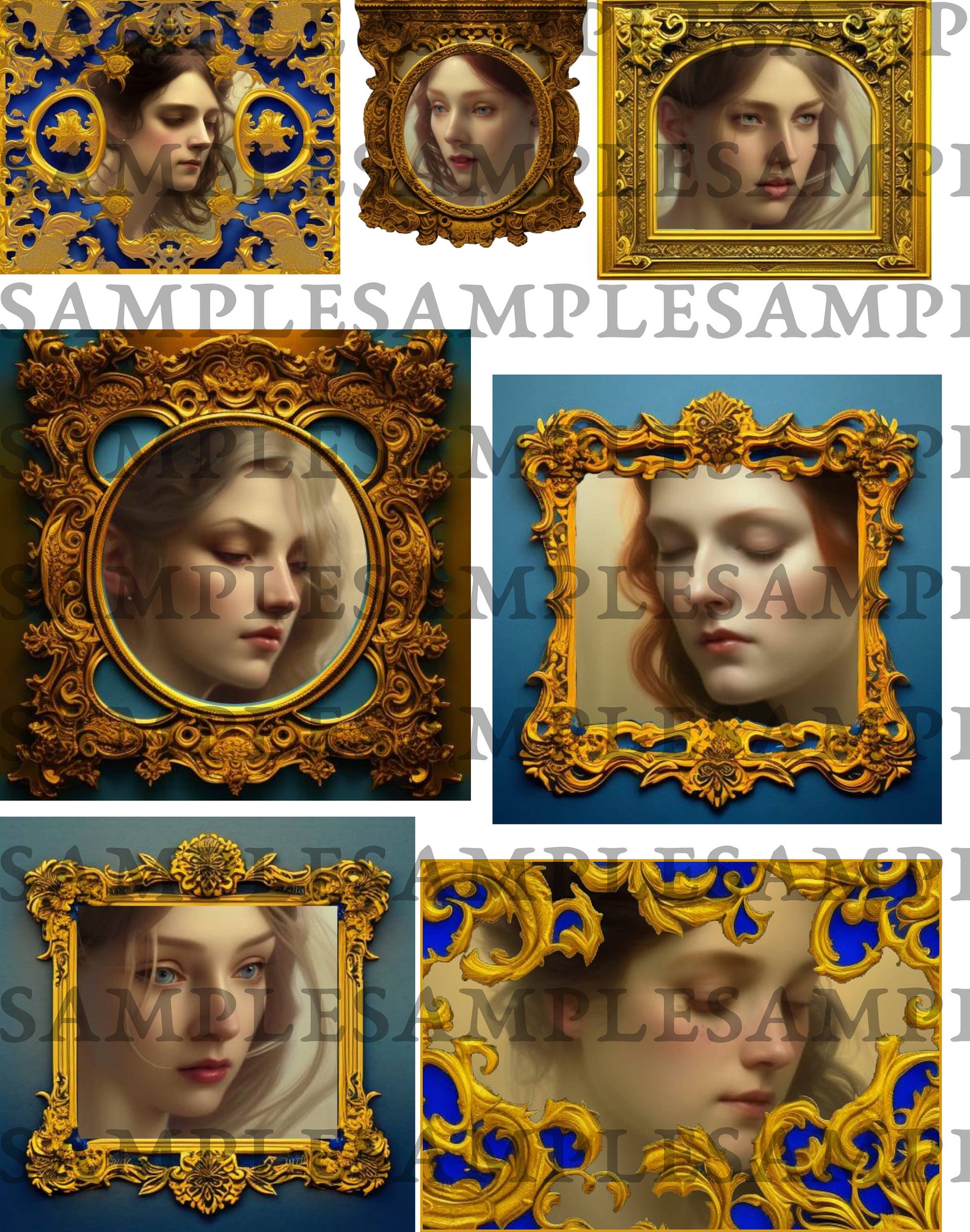 Baroque Beauties Collage Sheet Printable Vintage Ephemera for Your Junk ...
