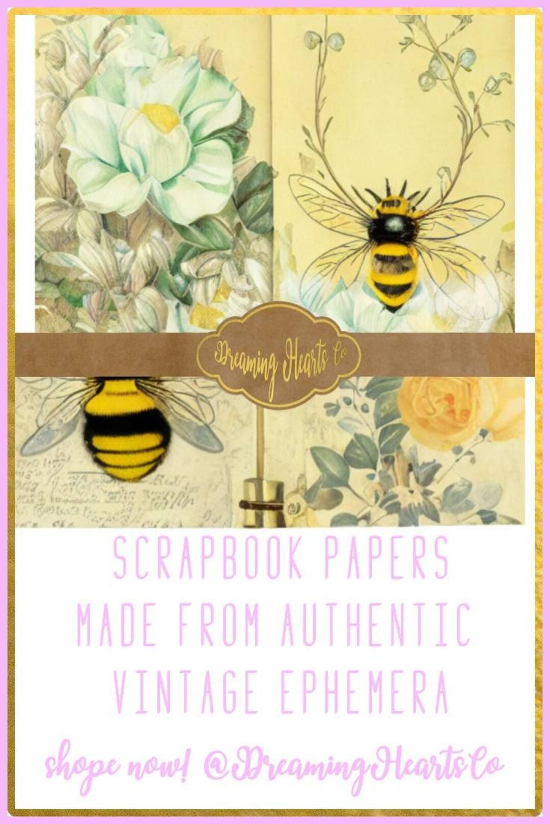 Vintage Bee Journal - Printable Vintage Ephemera Featuring Bees and ...