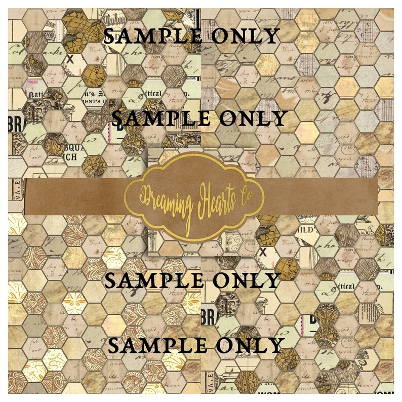 Vintage Patchwork Scrapbook Papers set of 5 for Your Scrapbook, Junk ...