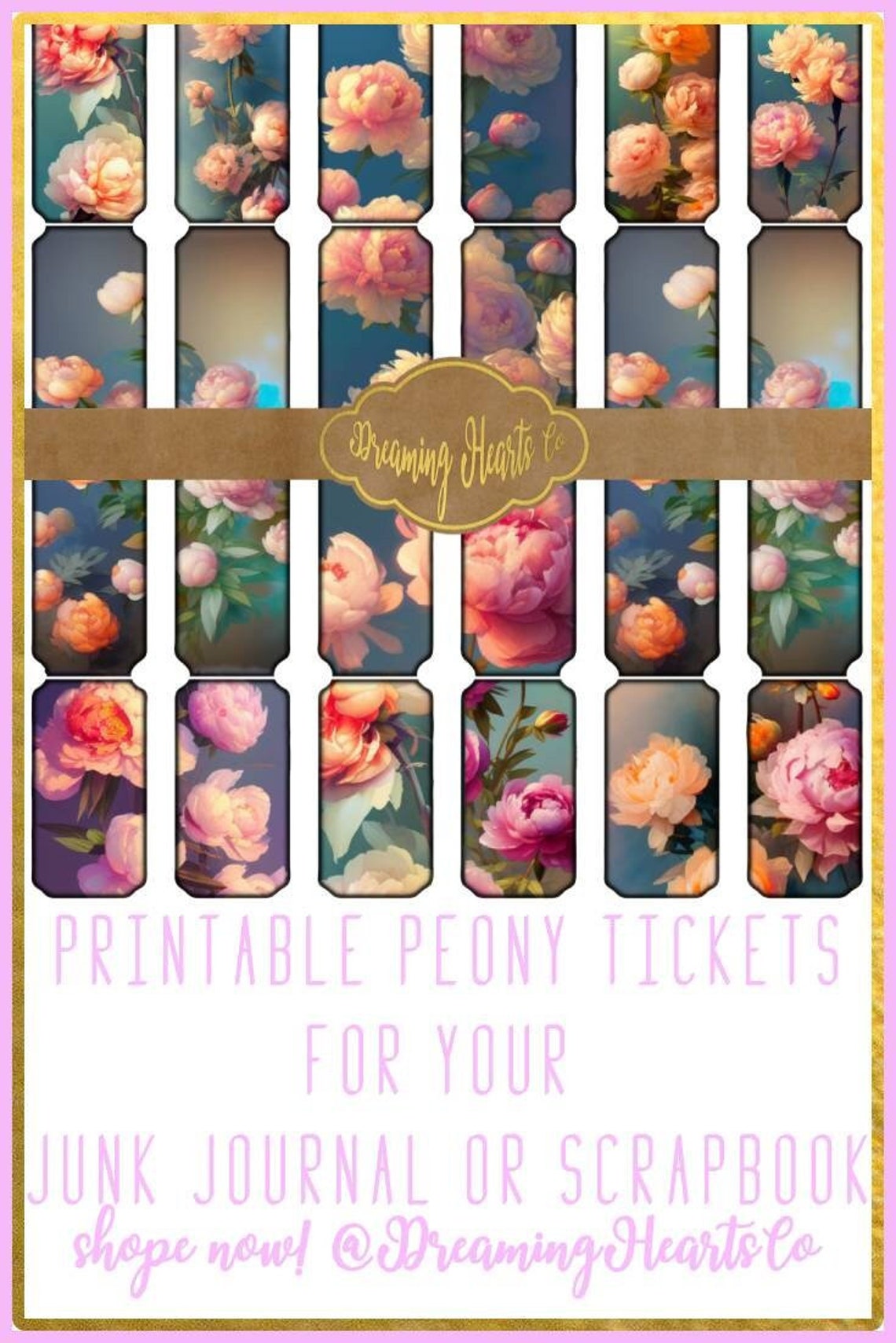 Printable Peony Tickets gorgeous Peonies to Add Charm and Whimsy to ...