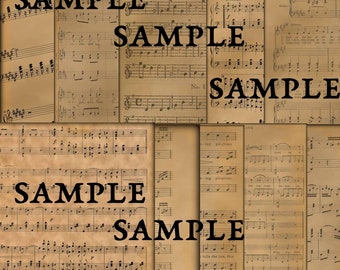 MORE Vintage Sheet Music on Aged Paper to Add Shabby Chic | Etsy