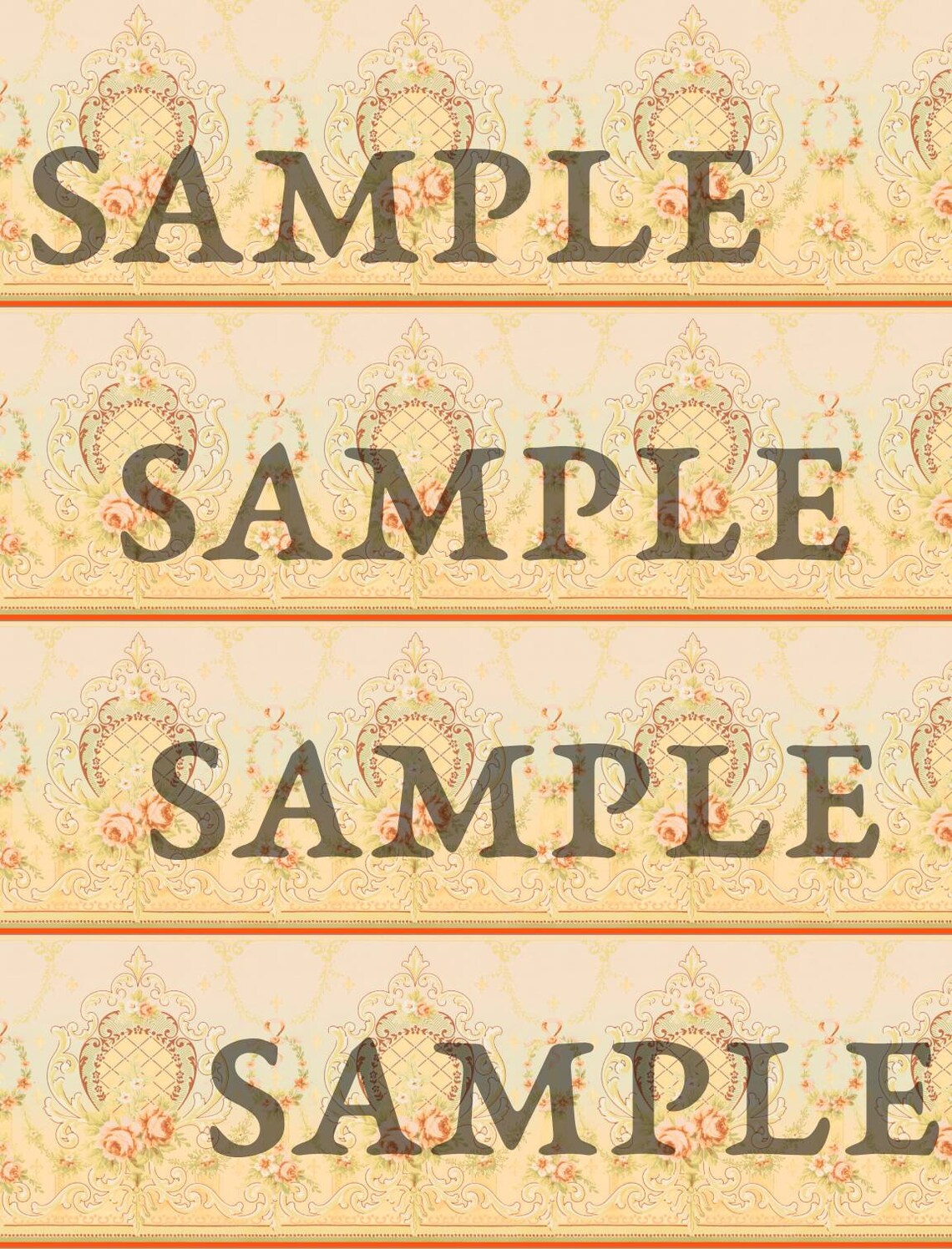 Vintage Cartouche Wallpaper Printable Paper for Your Junk - Etsy