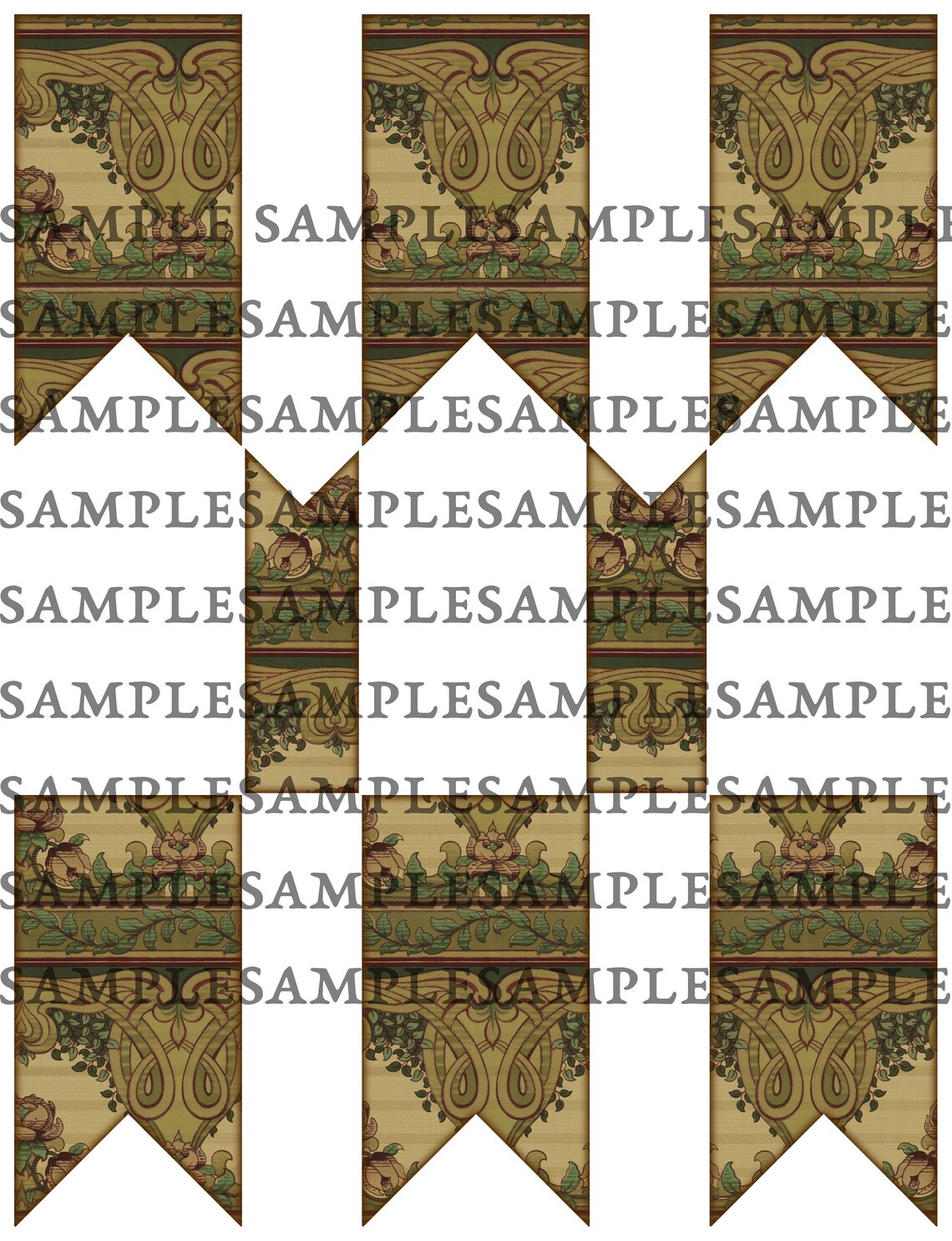 Mini Printable Banner Flags to Add Vintage Charm to Your Papercraft ...