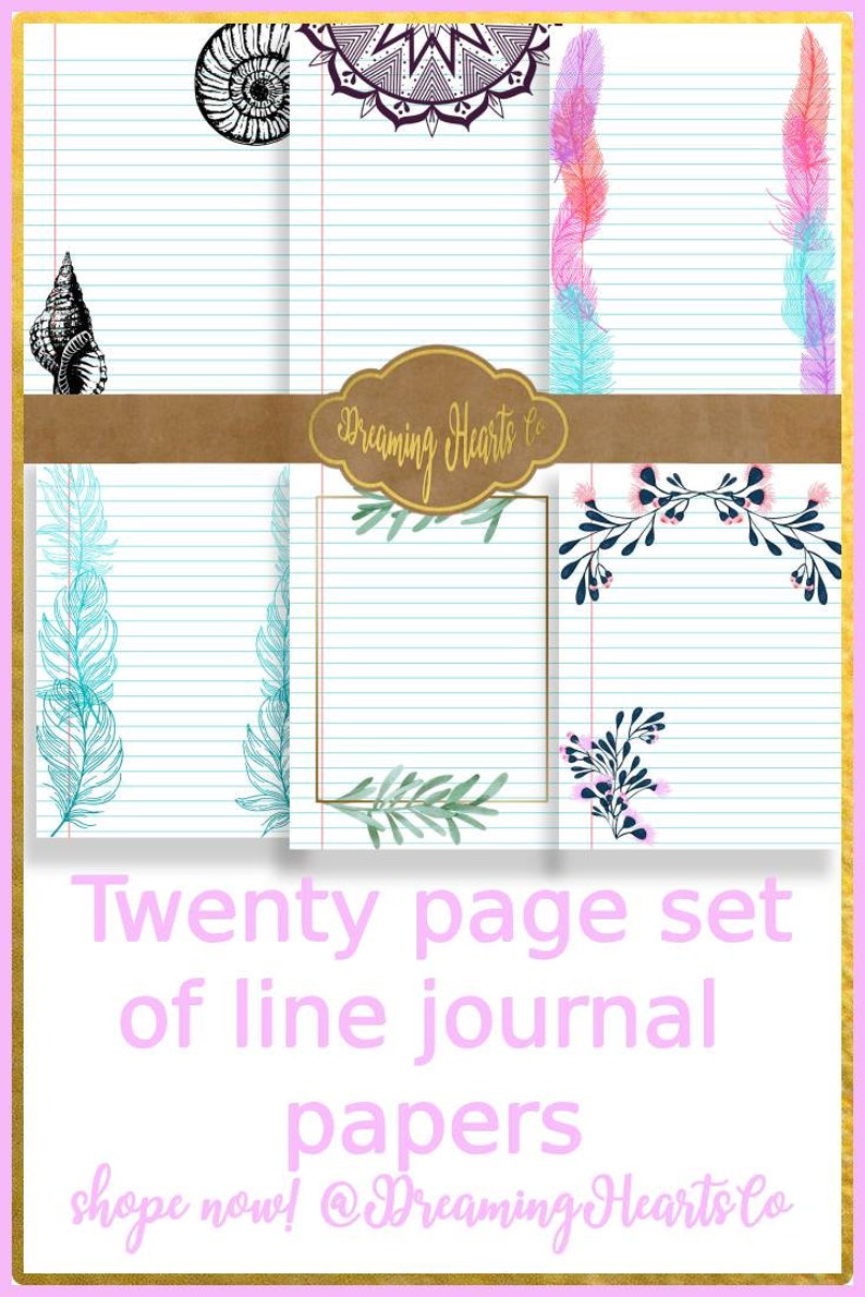 Floral Letter Paper - Twenty Lined Pages Decorated With Flowers ...