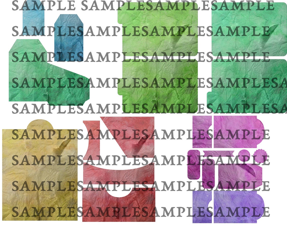 Printable Watercolor and Tissue Texture Junk Journal Kit 20 Pages of ...