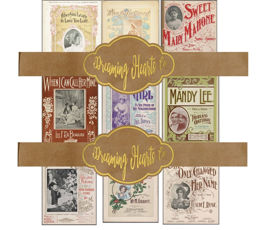 Authentic Ephemera -- Music Cover Artwork for Nine Vintage Love Songs ...