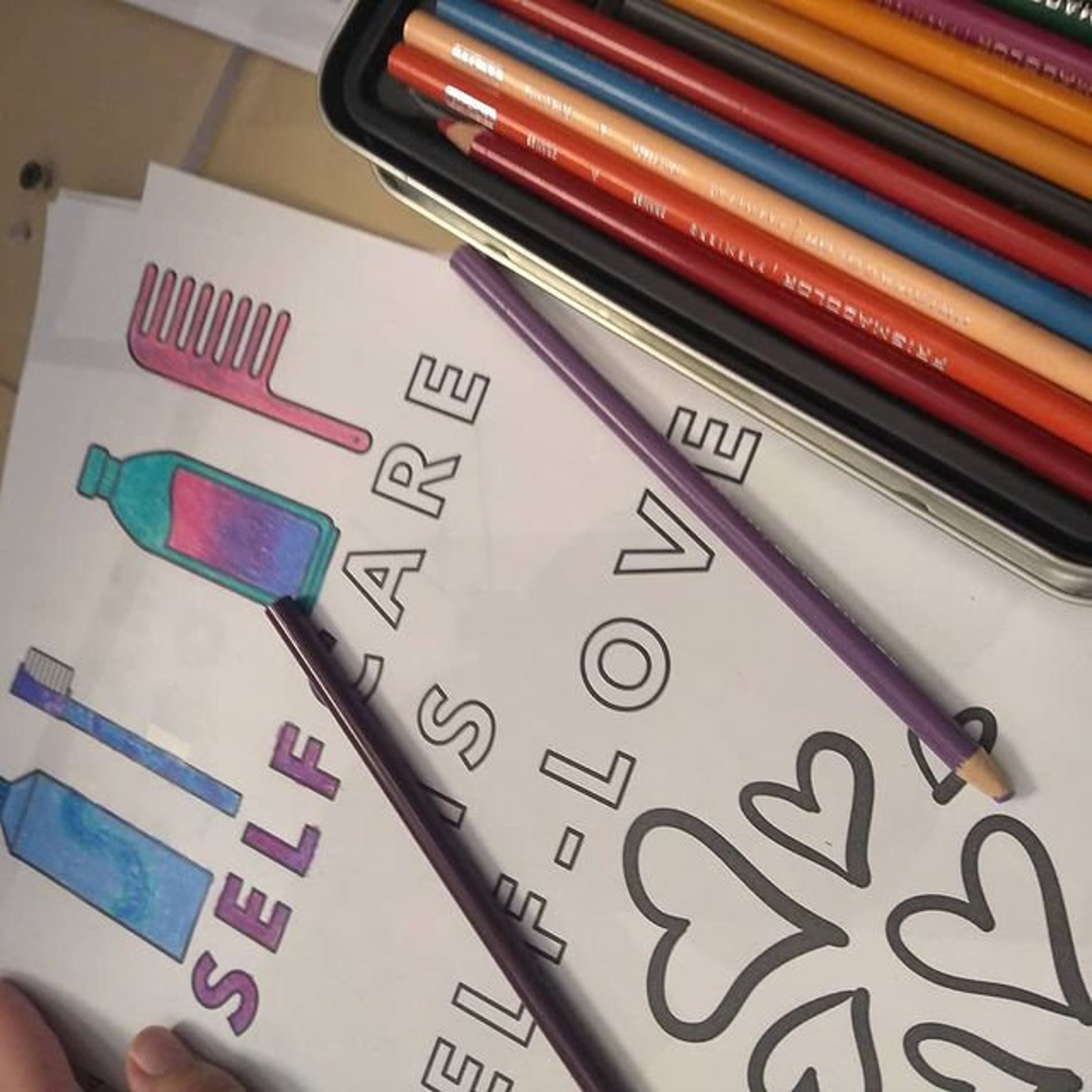 Self-esteem Coloring Book With 20 Pages of Affirmations and Mantras to ...