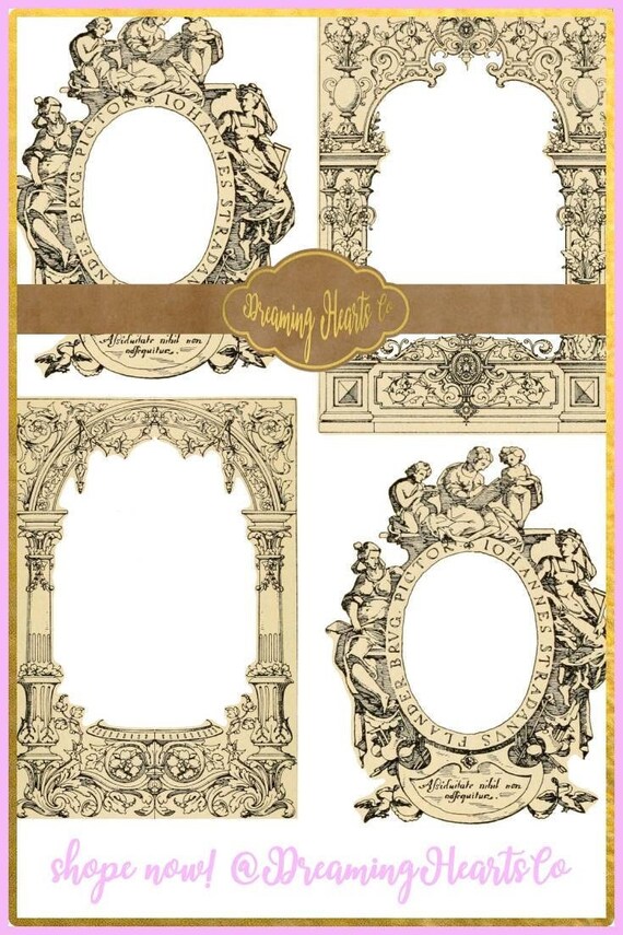Vintage Filigree Frames for Your Junk Journal Scrapbook - Etsy