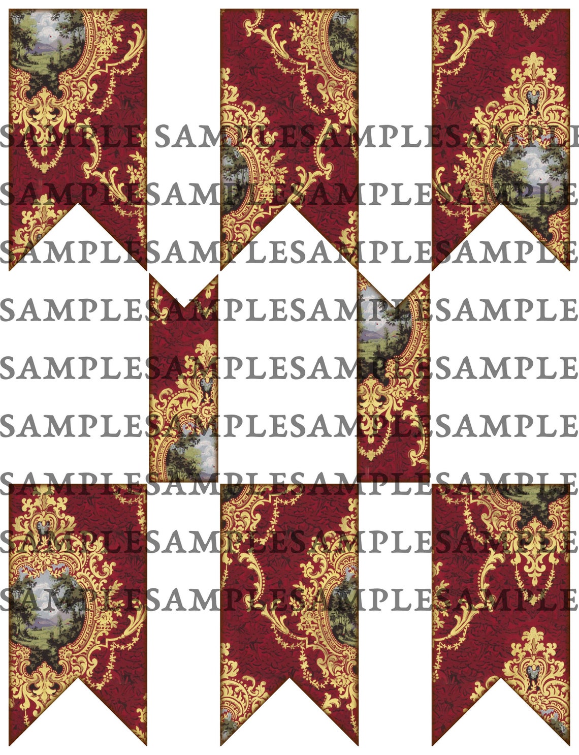 Mini Printable Banner Flags to Add Vintage Charm to Your Papercraft ...